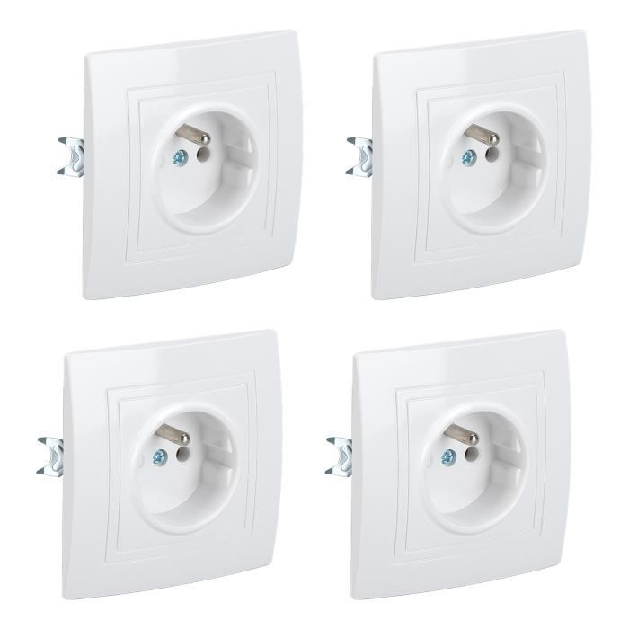 Qiilu Prise électrique 8 pièces prise Standard française 16A 220V prise ...