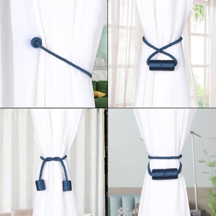 Set de 2 Attaches de Rideau magnétiques fixateur de Rideau Attaches de ...