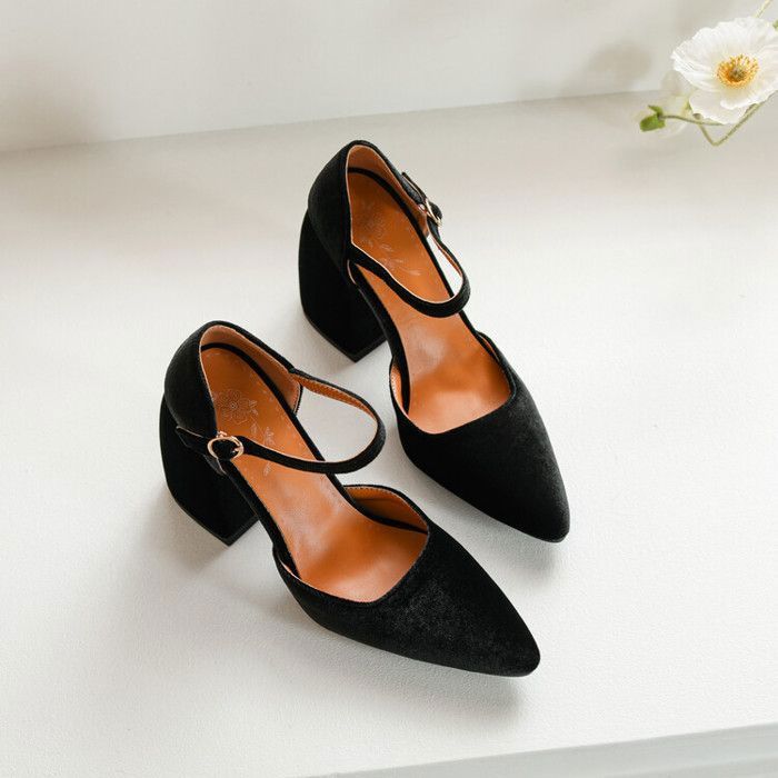 Escarpin Femme ete Simple Classique Boucle Tendance Bout pointu talon ...