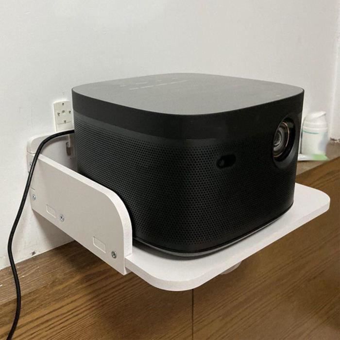 Support de stockage - QIILU - Étagère murale pour projecteur - Bois ...