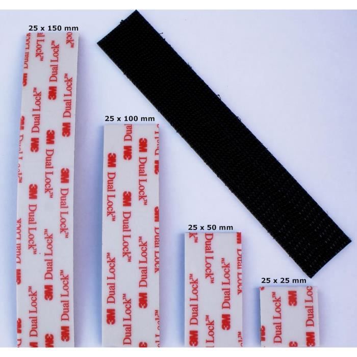 Ruban Adhésif Vhb 3M Dual Lock, Noir, Très Résistant, Auto-Collant, 25 ...