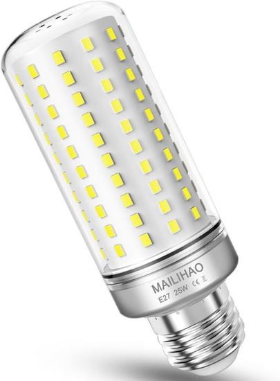 Ampoule LED E27 25W ampoule mas LED quivalent 200W lampe halogne Blanc froid 5000K 2500LM Non ...
