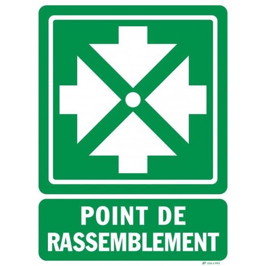 Kit de sécurité incendie - Panneau "POINT RASSEMBLEMENT" 319-1PP2 ...
