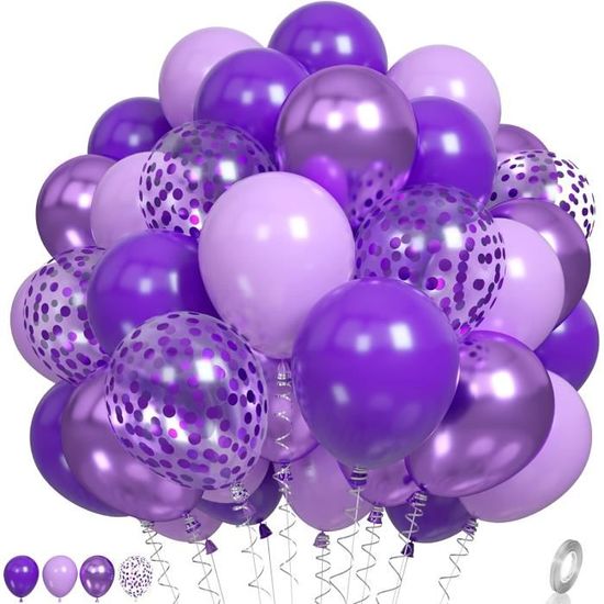 Ballons Violets, Lavender Ballons Violets Perle Légère Ballons De Fête ...