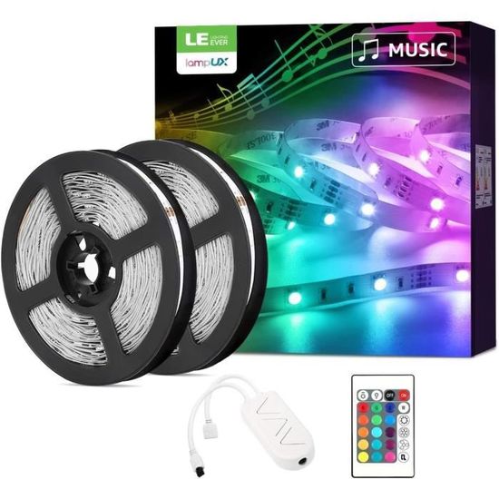 Le 10M 36W Ruban Led Intelligente De Musique, 16 Millions De Couleurs ...