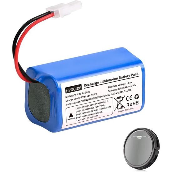 Batterie De Rechange 3000Mah Compatible Avec Ilife A4, A4S, A6, V7, V7S ...