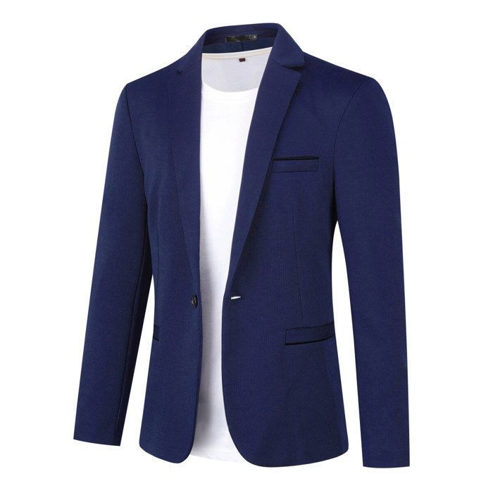 ALLTHEMEN Blazer Homme Slim Fit Un Bouton Veston Casual Elégant Formel ...