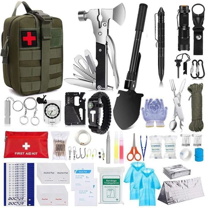 KIT DE SURVIE - NECCESSAIRE DE SURVIE RANDONNEE - TREK Kit de Survie Complet durgence ...