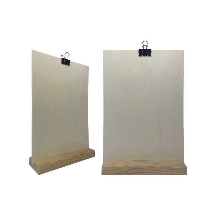 Porte menu de table en bois brut dimensions 21x6,5x2,4 cm avec porte ...