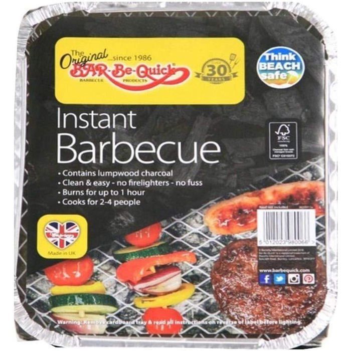 ASA Bar Be Quick Disposable Instant BBQ - Lightweight Charcoal - Easy ...