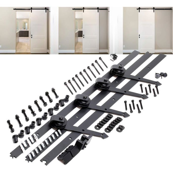 Système pour porte coulissante Système galandage pour 2 portes Rail de ...