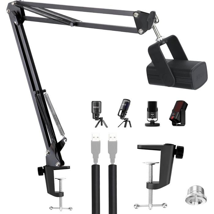 NT-USB+ Bras Micro - Support Micro Réglable, Pied Micro Bureau pour ...