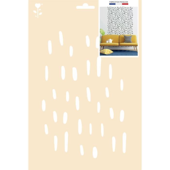 Pochoir A4 - Graphique Traits - Plastique - 21 x 29,7 cm - Mixte - 1 ...