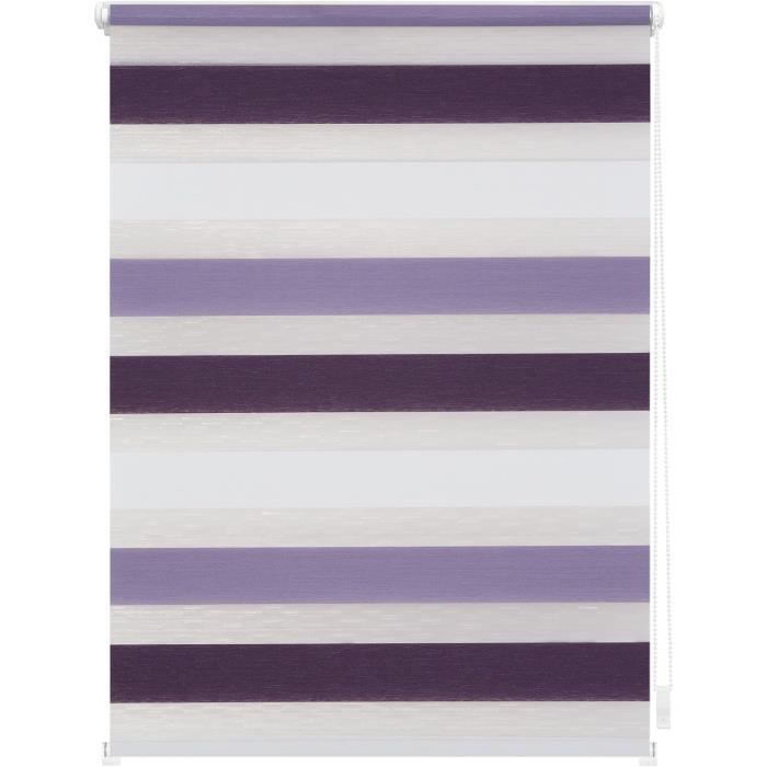 Klemmfix Store déroulant avec système de Fixation, Polyester, Violet ...