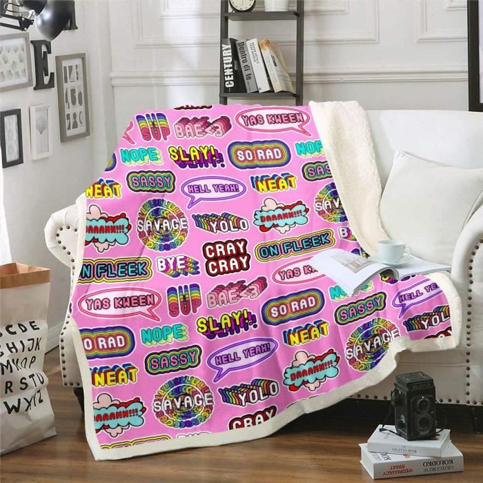 Couverture - Motif dessin animé - Mignon et chic - Couverture polaire ...