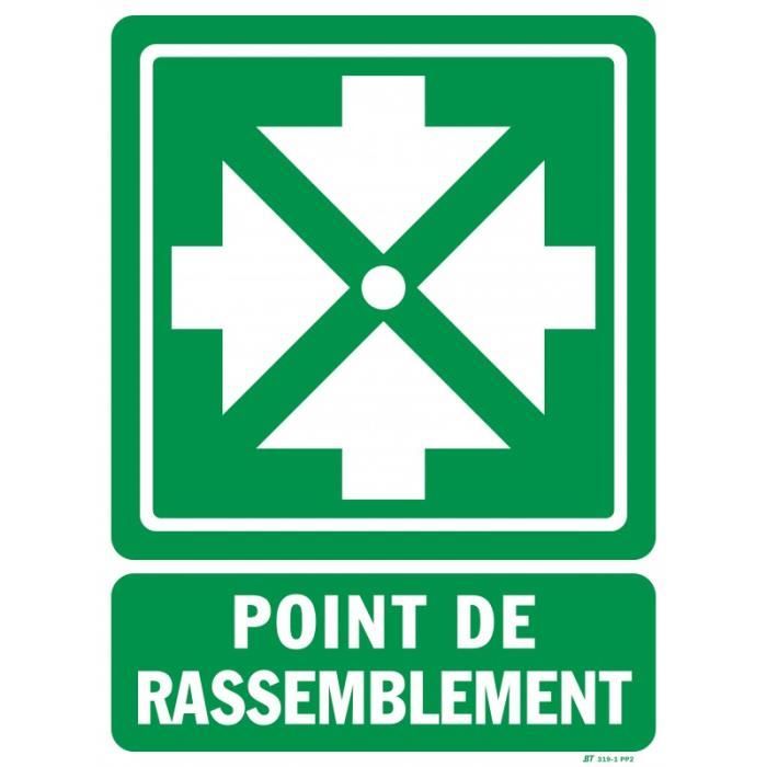 Kit de sécurité incendie - Panneau "POINT RASSEMBLEMENT" 319-1PP2 ...