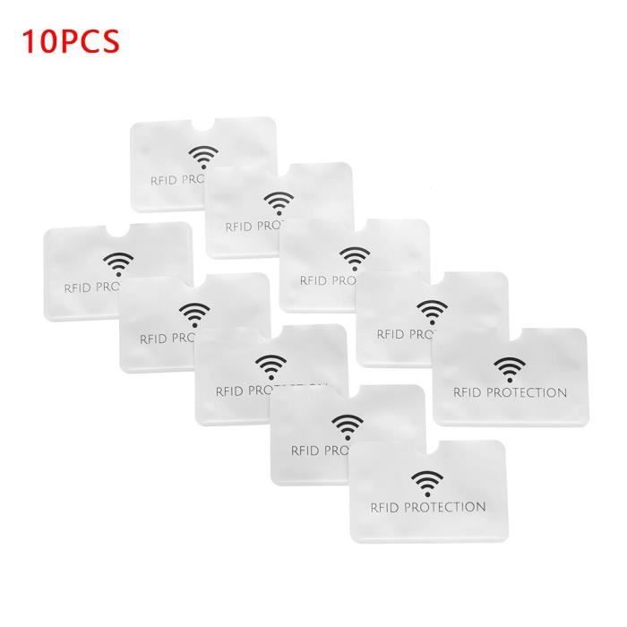 Porte-Cartes VO6N7 10Pcs Anti Rfid ID Card Holder Laser Aluminium ...