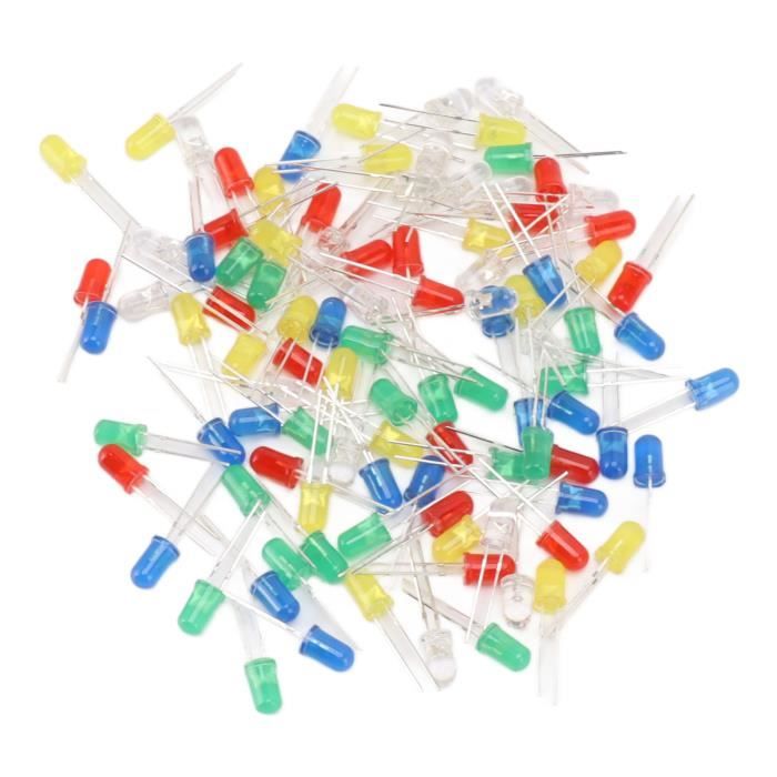 EBTOOLS Kit assorti de circuits LED 100 pièces 5mm Diodes LED rouge ...