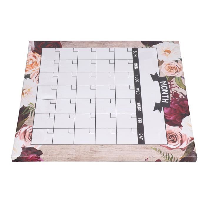 EBTOOLS calendrier effaçable Calendrier mural effaçable à sec MDF ...