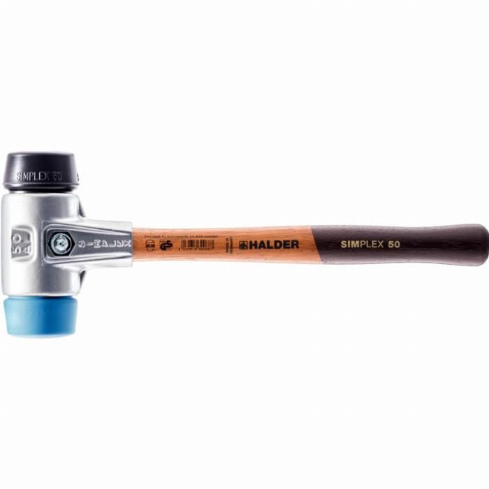 Maillet HALDER SIMPLEX TPE souple / TPE souple avec boîtier en aluminium et manche en bois - D ...