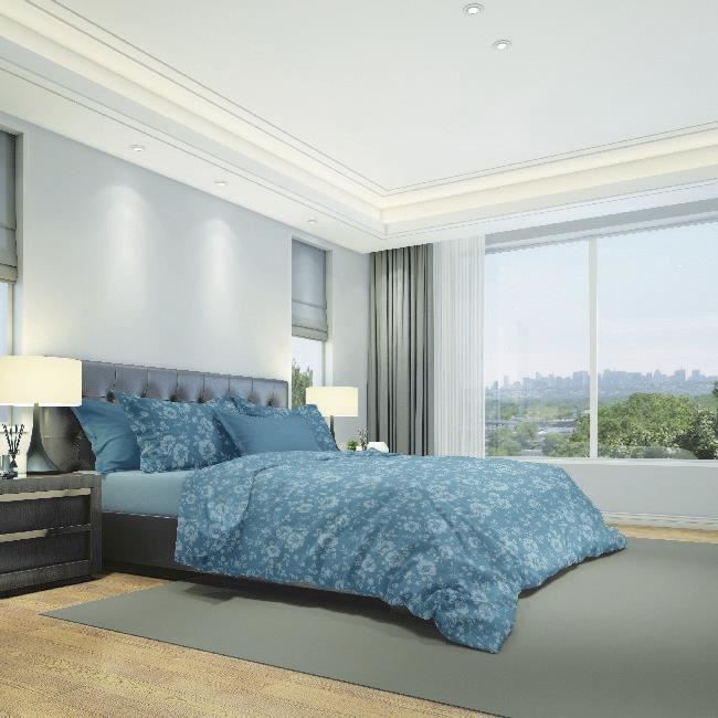 HOMEMANIA Housse de couette Peonies - Natura, Single - housse de ...