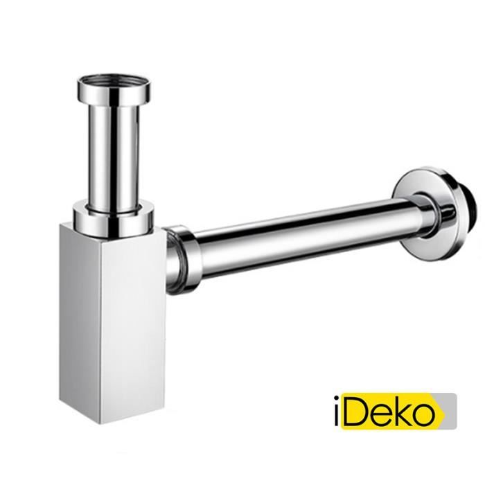 IDeko Siphon de Lavabo en laiton Tube de Siphon chrome Elégant standard ...
