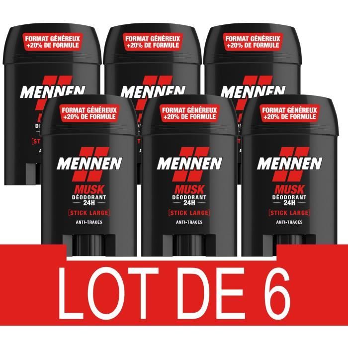 Déodorant homme - MENNEN - Musk - 24H - Stick large sans alcool anti ...