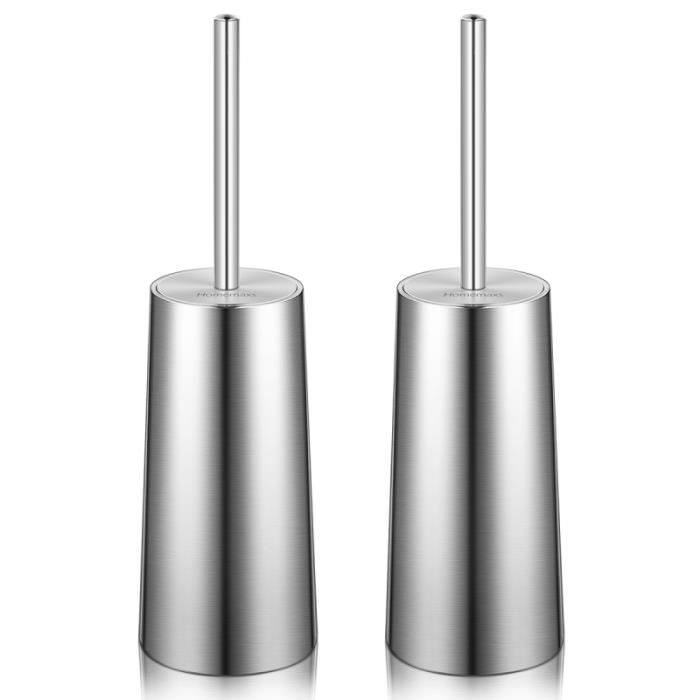 HOMEMAXS 2 Sets 304 Stainless Steel Toilet Brush with Holder Ergonomic Elegant Long Handle for Bathroom BROSSE WC Cdiscount Bricolage