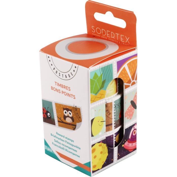 Tampon pour enfant - SODERTEX - Stickers maitresse Bons Points - 3 ...