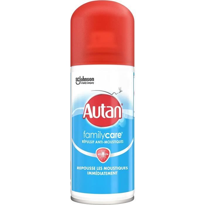 Autan Family Care Spray Sec - Répulsif Anti-Moustiques - jusqu'à 4H de ...