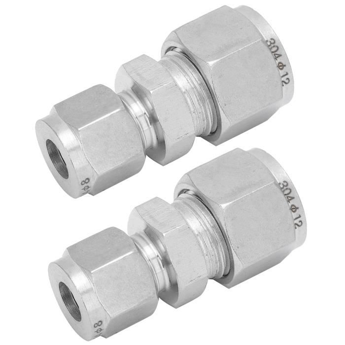 SURENHAP adaptateur de raccord de tube de compression en acier inoxydable Adaptateur de raccord ...