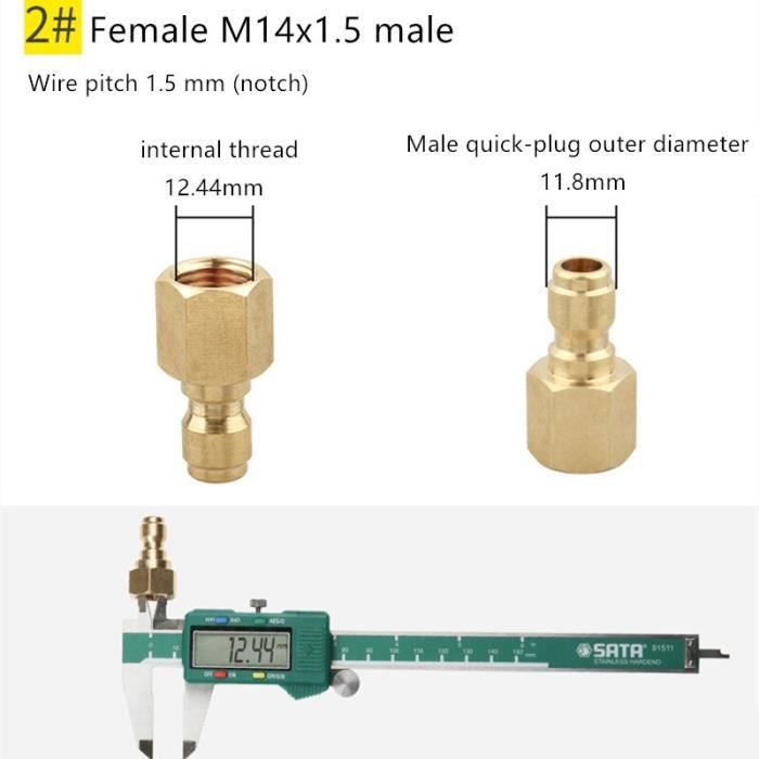 TUYAU - BUSE - ACCESSOIRE DE BUSE,type2--Connecteur rapide haute pression en cuivre 1-4 ...