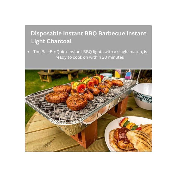 ASA Bar Be Quick Disposable Instant BBQ - Lightweight Charcoal - Easy to Use - Great for ...