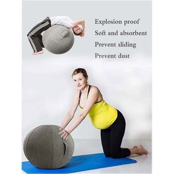 Swiss Ball Grossesse/Ballon Gym Housse 65cm Ballon de Gym pour La ...