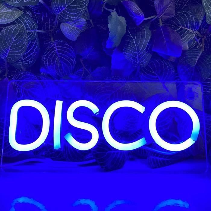Disco Bleu Néon Led Néon Panneau De Publicité Lampe Art Fête Décoration ...