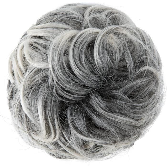 Chignon Postiche Cheveux Grande Postiches Bouclés Ondulés Chouchou ...