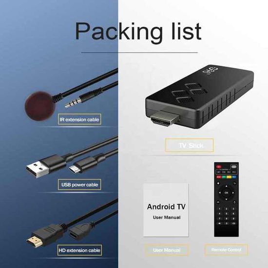 TV Stick - LPNOVE - 4K HD - Android 11.0 - 2,4 G & 5,8 G - 2G+8G ...