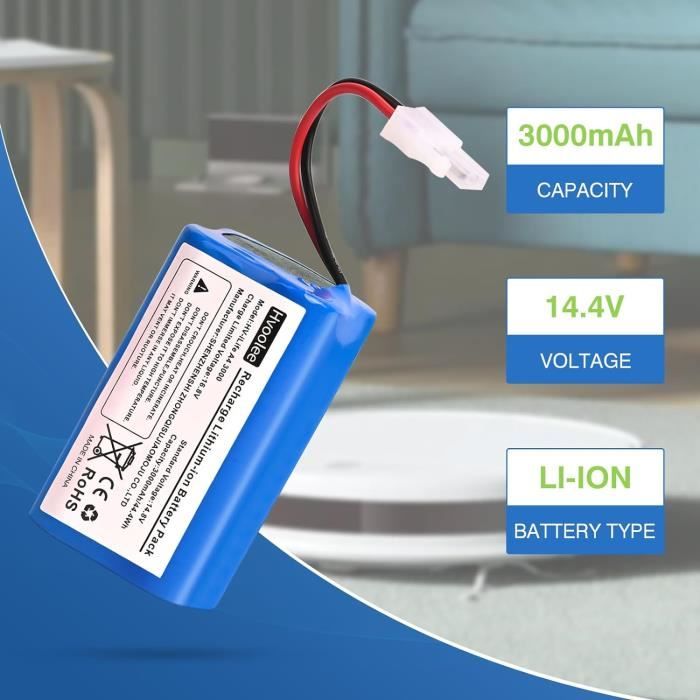 Batterie De Rechange 3000Mah Compatible Avec Ilife A4, A4S, A6, V7, V7S ...
