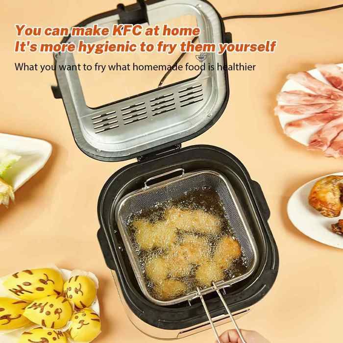 Friteuse Électrique avec panier à friture - 1000W - Capacité 2,5L - 0% ...