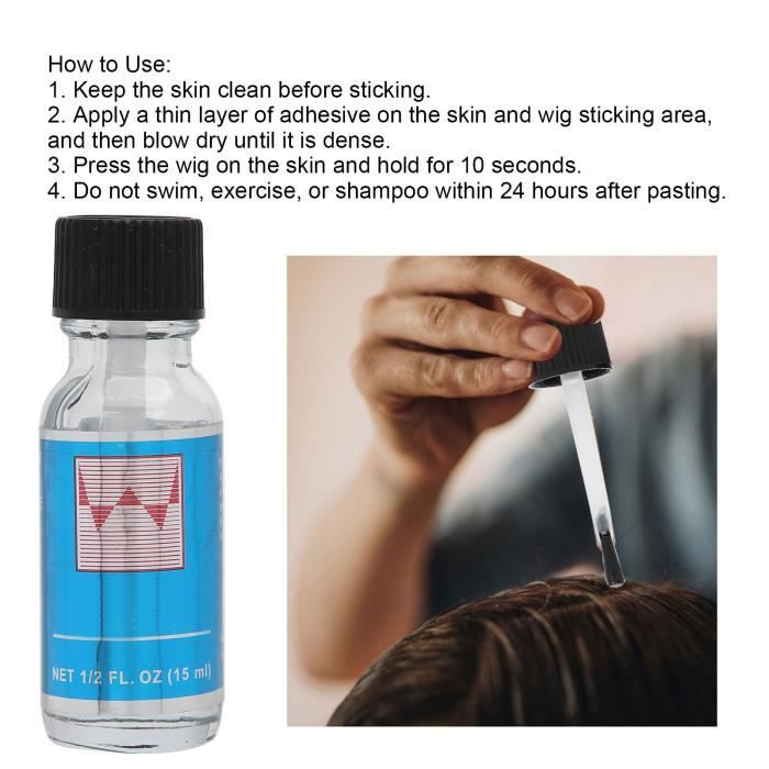Colle de perruque - PWSHYMI - 0,5 oz - Sans acétone - Facile à utiliser ...