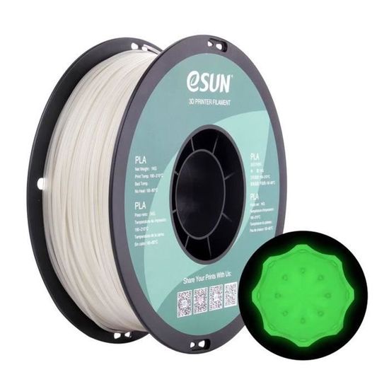 Pla fluorescent filament 1.75mm, imprimante 3d pla glow in the dark ...