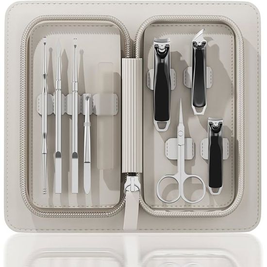 Ensemble coupe-ongles Pince piler Ciseaux Manucure Kit de toilettage 9 ...