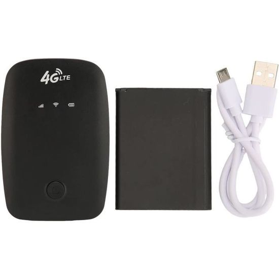 Point D'accès WiFi Portable, Routeur WiFi Mobile 4G 2100 MAh Routeur WiFi de Poche avec Carte ...