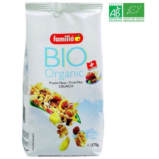 Muesli croquant Bio Fruits Noix 375G FAMILIA - Cdiscount Au quotidien