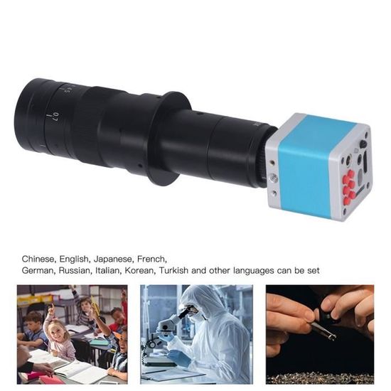 Microscope Vidéo Caméra Industriel 4K FDIT - Objectif 180X - Double ...