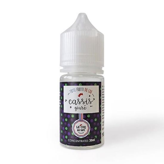 Concentré cassis givre 30ml - tutti frutti du coq - le coq qui vape ...