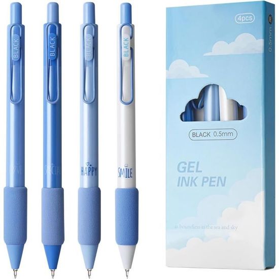 Lot De 4 Stylos À Bille Lisses,Stylos À Bille Avec Pointe Rétractable ...