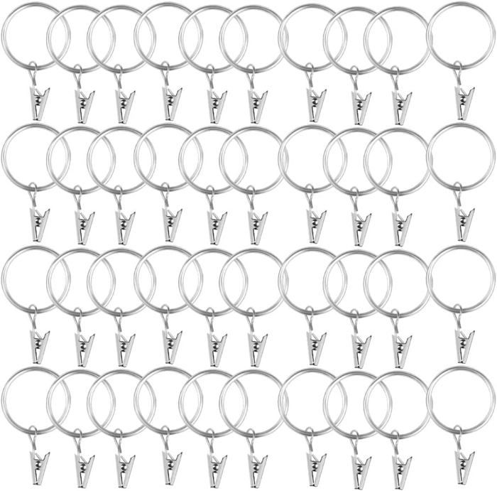 Pince pour Rideaux 40 Pièces,Pince à Rideaux,Attache Rideau Pince,Pince ...