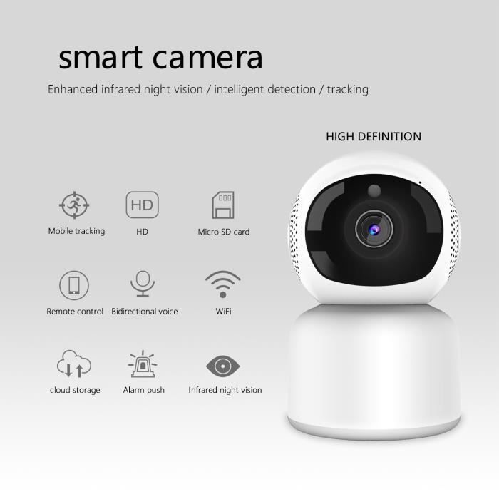 Caméra De Surveillance Wifi Caméra De Sécurité Intelligente Compacte Enfichable Pour L'Intérieur ...
