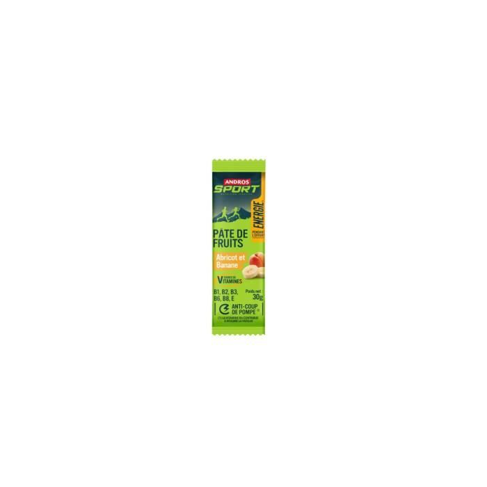 Barres ANDROS Pâte de Fruits - Abricot / Banane 30g - Cdiscount Sport